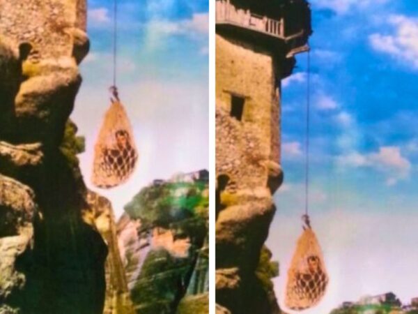9. METEORA | A Pulley | A Rock | A Net | Monastery of Santa Barbara ...